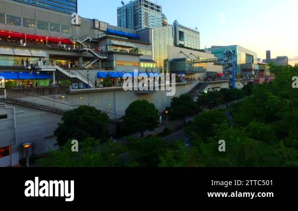 Tokyo, Japan - September 18, 2017 :Approaching Decks Odaiba shopping ...