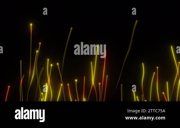Yelllow abstract radial lines geometric background. Data flow. Optical ...
