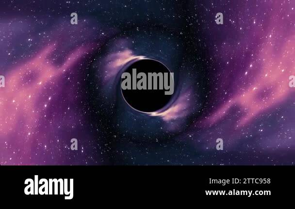 Black hole pulls in nebula star space time funnel pit seamless loop ...