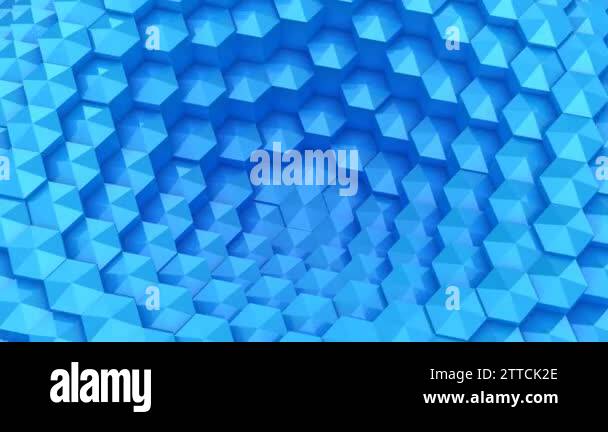 Hexagons Formed A Wave. Abstract background, 2 in 1, loop, created in 4K, 3d animation Stock ...