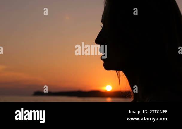 Woman backlit profile one person Stock Videos & Footage - HD and 4K ...