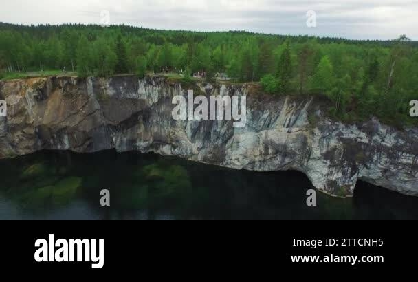 Forest on cliff over lake Stock Videos & Footage - HD and 4K Video ...