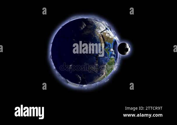 Planet Earth in the form of a ball in space, maps and textures provided ...