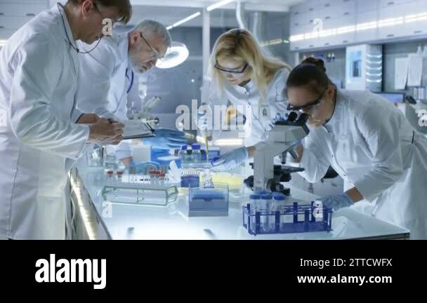 Team of Medical Research Scientists Work on a New Generation Disease ...