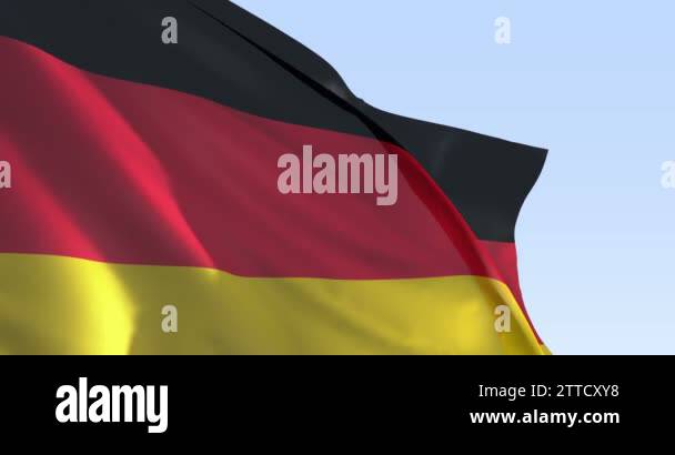 Germany flag 3D animation, simulation, 4K, Ultra Hi Res Stock Video ...