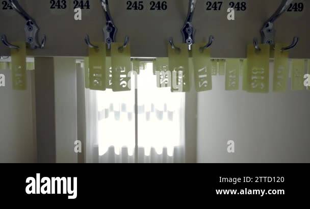 number plates in the locker room Stock Video Footage - Alamy