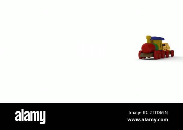 3D animation of a toy train with a wagon of gold bars Stock Video ...
