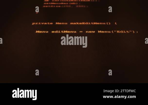 Orange Retro Software code typing out on screen V1 Stock Video Footage ...