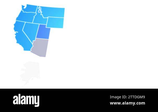 USA Map Showing Up Intro By States/ 4k animated american map intro ...