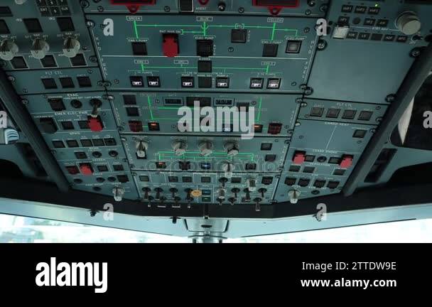 Aircraft cockpit ceiling Stock Video Footage - Alamy