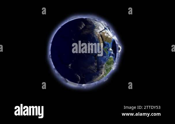 Planet Earth in the form of a ball in space, maps and textures provided ...