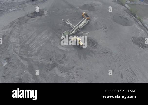 Open pit mine, breed sorting, mining coal, extractive industry Stock Video Footage - Alamy