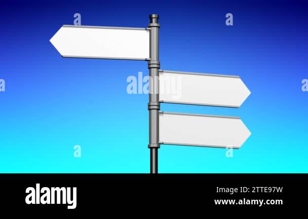 3d signpost roadsign three arrows Stock Videos & Footage - HD and 4K ...