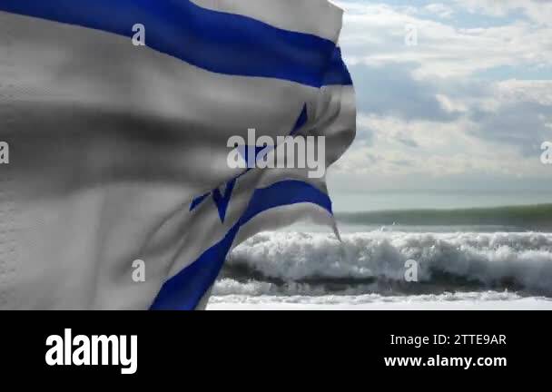 Symbols of Israel. Israel flag on an abstract background. Flag of ...
