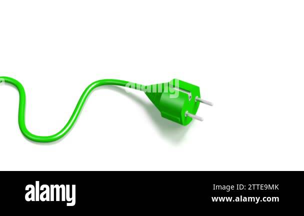 3D electricity plug on white background Stock Video Footage - Alamy