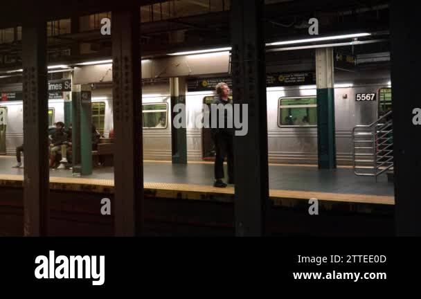 NEW YORK CITY - circa 2017: The NYC Subway is one of the oldest and ...