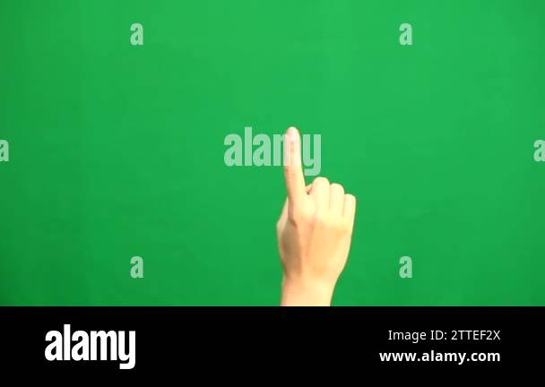 Hand gestures. Touchscreen. Female hand showing multitouch gestures in ...