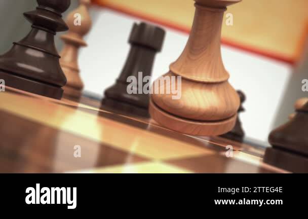 Checkmate, the fall of chess king. beautiful 3d animation, made in slow ...