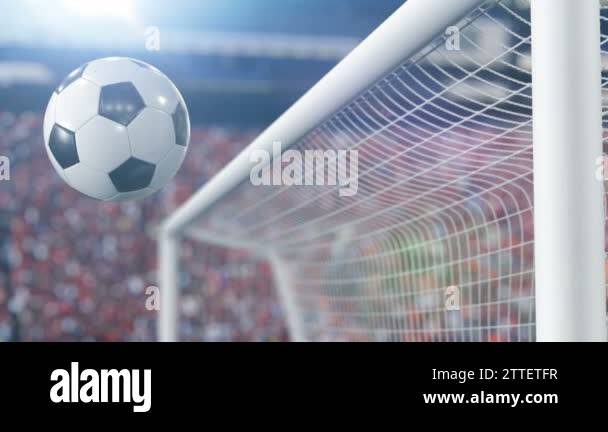 Beautiful Soccer Ball Hits the Bar and Bounces Back off in Slow Motion ...