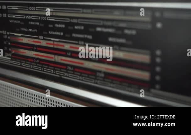 Old vintage radio being tuned by turning a dial Stock Video Footage - Alamy