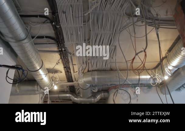 Fix boxes, cable channels indoors. Self-extinguishing wires cables with ...