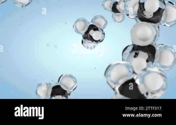 Animated Methane Molecule background. 3D rendering Stock Video Footage ...