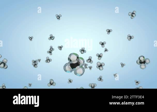 Animated Methane Molecule background. 3D rendering Stock Video Footage ...
