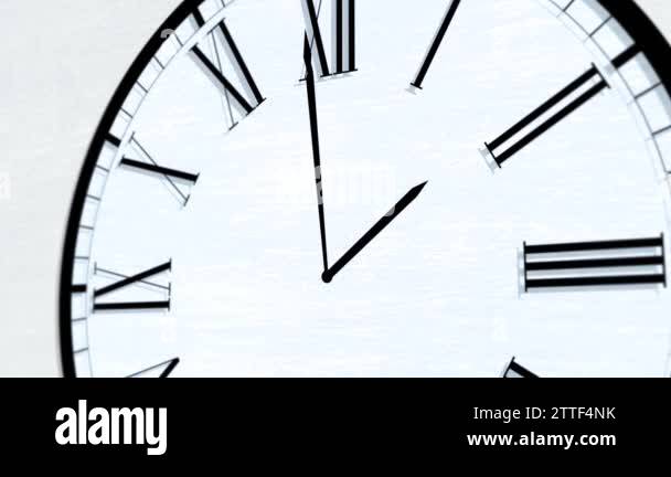 Animated Clock Time Turning Hour Series - Two Oclock Stock Video ...