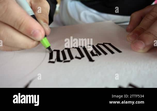 Gothic writing Stock Videos & Footage - HD and 4K Video Clips - Alamy