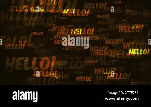 4k Hello Message Background Loop/ Animation of hello message word ...