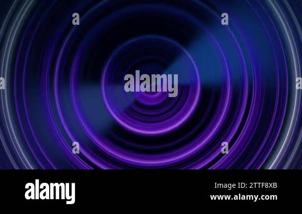 Circular sound waves. Abstract animation of circular lines pulsating ...