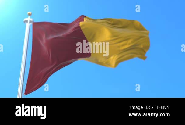 Flag of the italian capital city of Rome in the region of Lazio, Italy ...