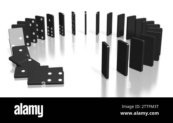3d domino effect animation black Stock Videos & Footage - HD and 4K ...