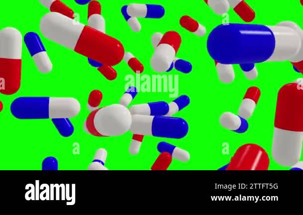 Pills on green screen background episode 2 Stock Video Footage - Alamy
