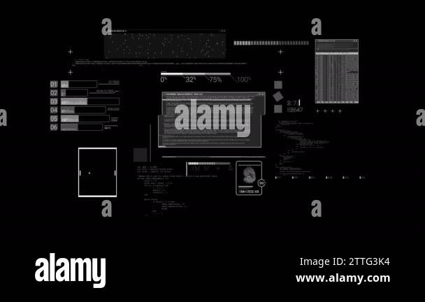 Hacker textures, elements of code and interface Stock Video Footage - Alamy