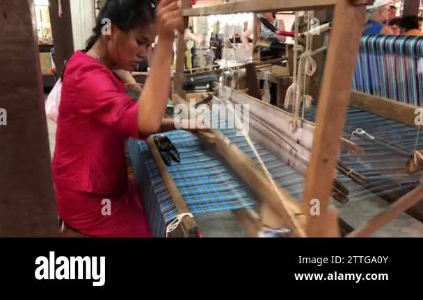 Traditional weaving handicraft worker Stock Videos & Footage - HD and ...