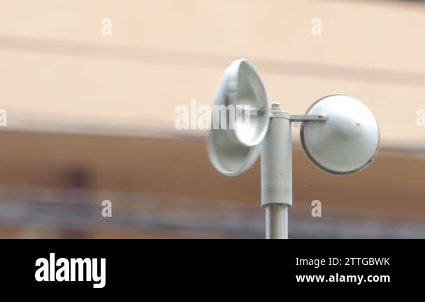 Anemometer, instrument of measurement speed of wind, at weather station ...