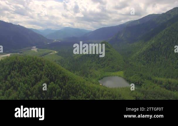 Aerial photography. Heavenly landscape of the landscape with a mountain ...