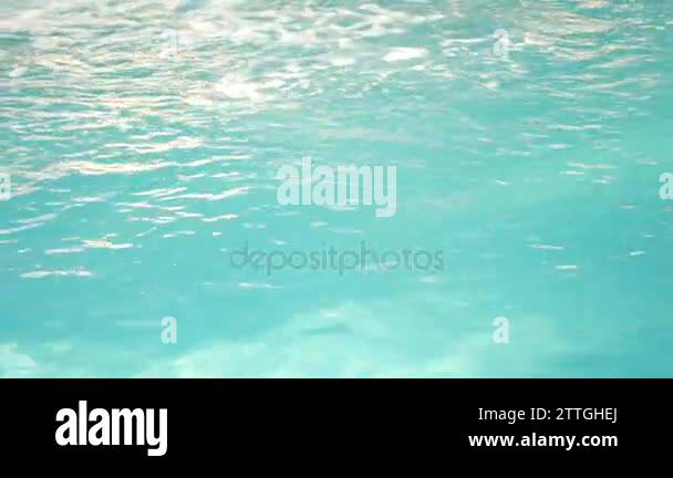 Luxury resort swimming pool with beautiful clean blue water. 4k. blue ...