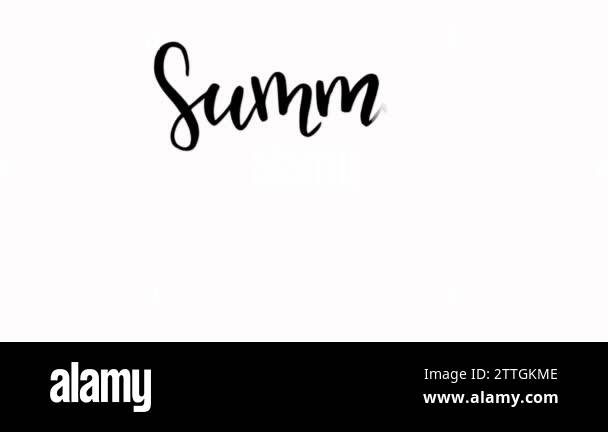 Summer Is Calling animated hand lettering phrase. Hand lettered quote ...