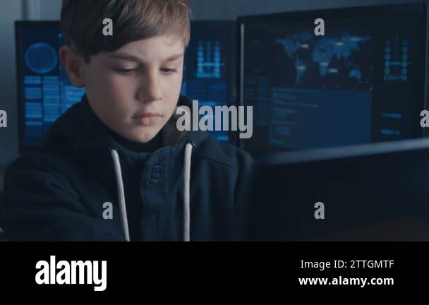 Hacker boy child Stock Videos & Footage - HD and 4K Video Clips - Alamy