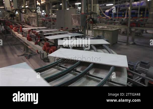 Industrial interior, Interior of a modern factory, processing plant ...