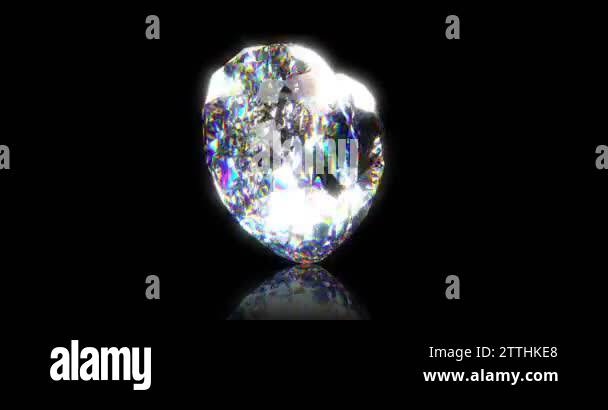Beautiful closeup of diamond heart on black background for celebration ...