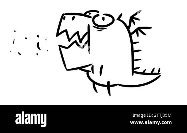 Cute cartoon little dragon. Cartoon animation Stock Video Footage - Alamy