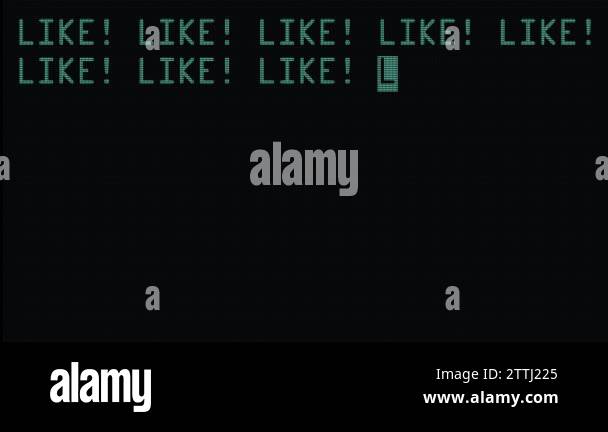 many like word text typing writing on old computer lcd led tube tv ...