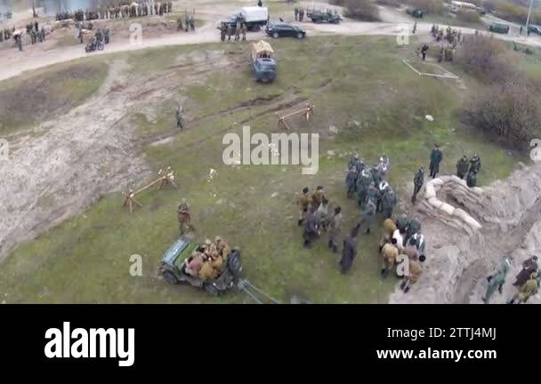 Reconstruction of military scene period 1943 year WW2 in Ukraine ...