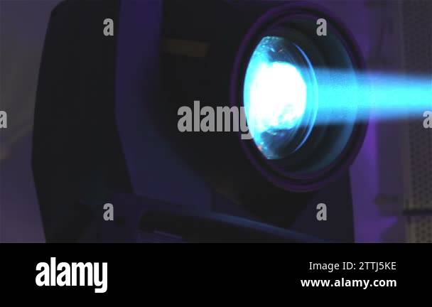 Stage lights at the concert with fog, Stage lights on a console ...