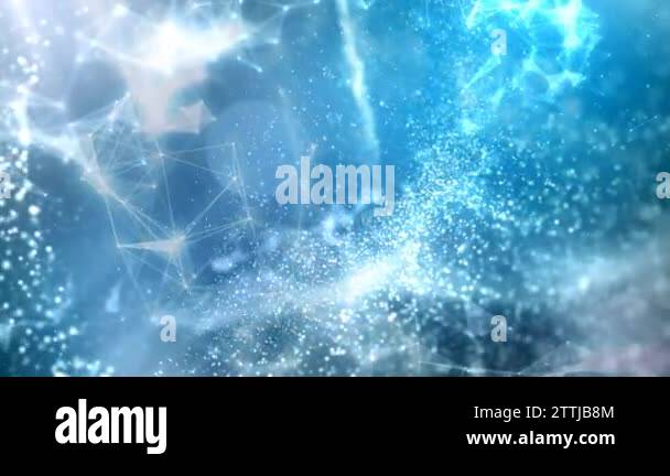 Blue Plexus Particles 4K Background Loop features a blue atmosphere ...