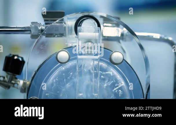 fluid double chamber valve. Equipment of the chemical laboratory for ...