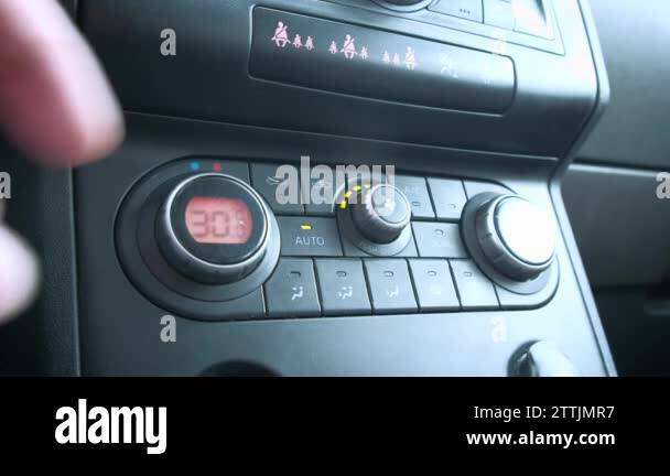 Car air conditioning adjusting temperature, climatronic, climate ...